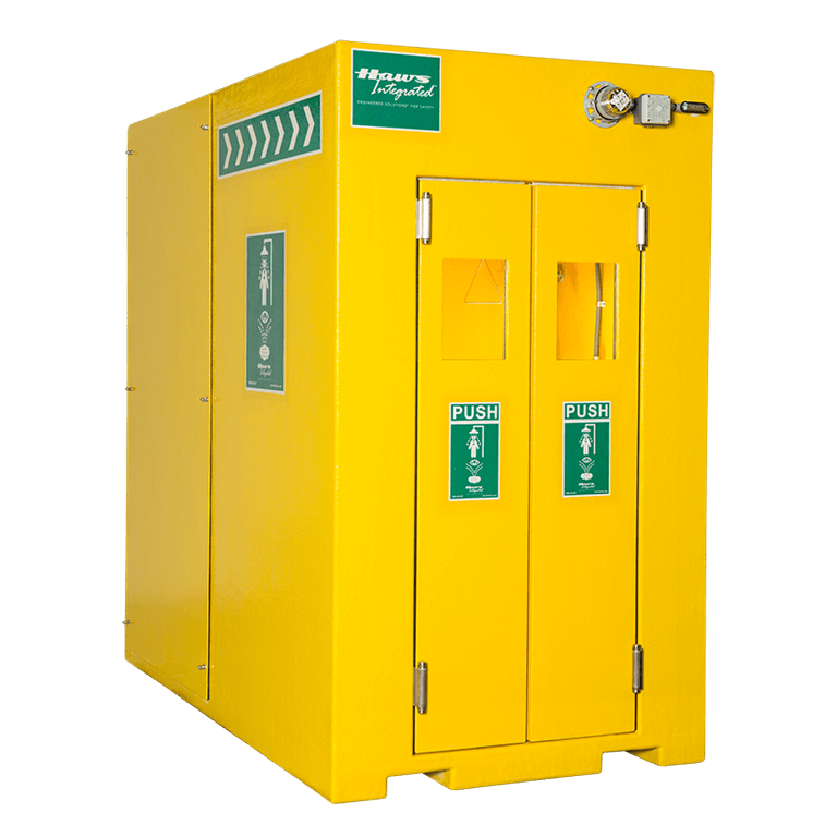 8710 - Outdoor Tempered Shower and Eye/Face Wash System - Hawsco